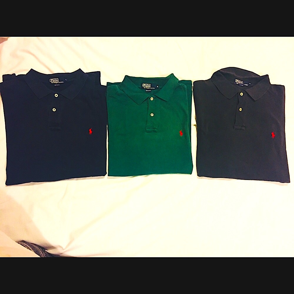 Set Of 3 Polo Ralph Lauren Men’s Polo Shirts - Gem